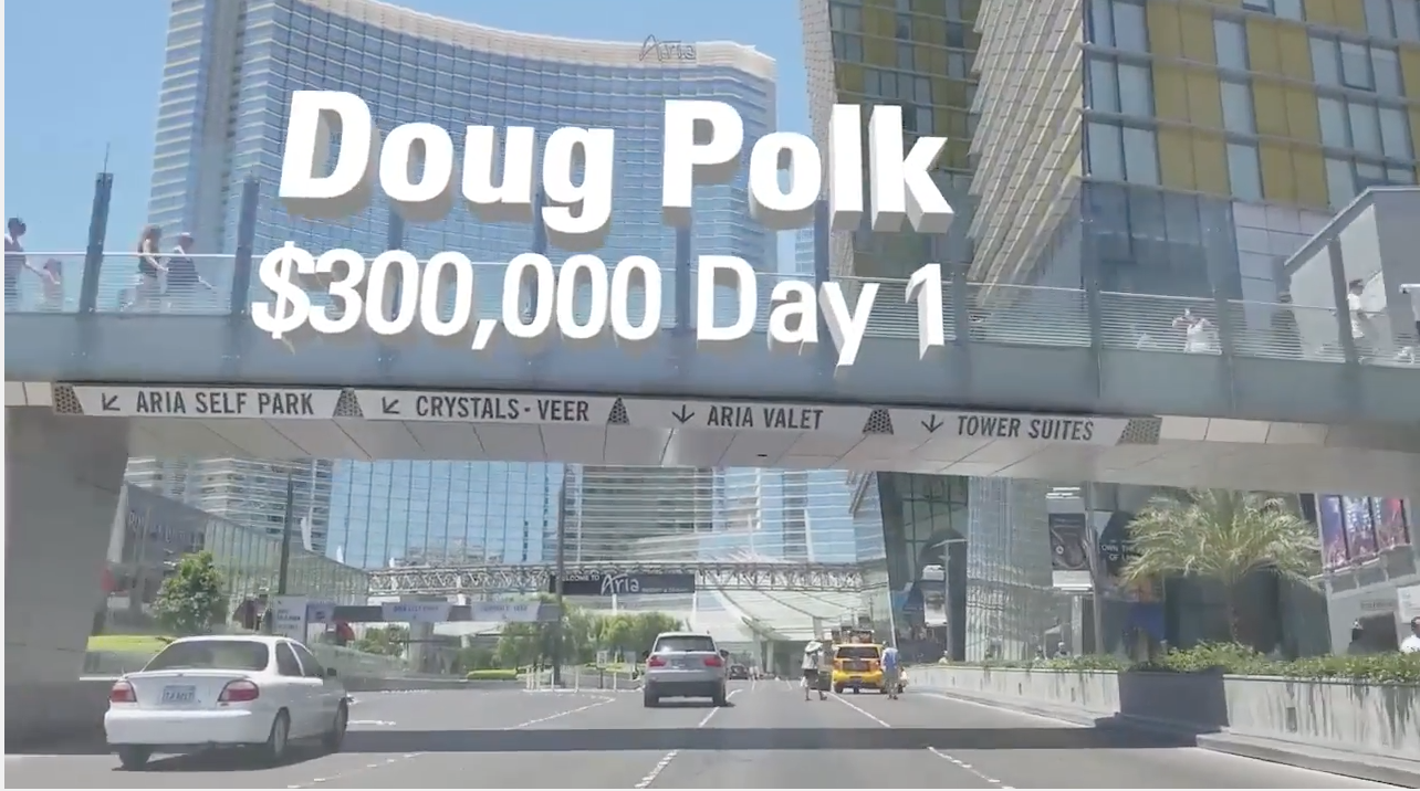 Doug Polk filmt seine Eindrücke vom Super High Roller Bowl im Aria ...