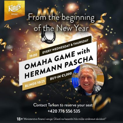 2020 bringt heiße PLO-Action mit Hermann Pascha ins King’s | Hochgepokert