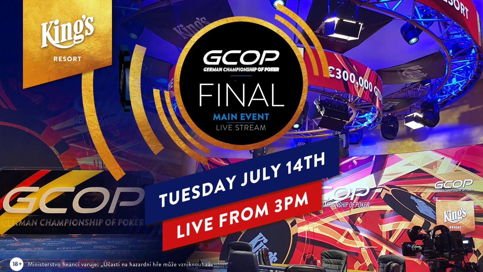 Dienstag ab 15:00 Uhr Premium Livestream vom GCOP Main Event Finale! | Hochgepokert
