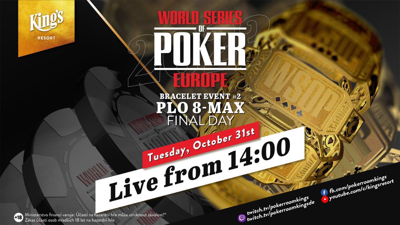 Dienstag ab 14:00 Uhr - Finale des €550 WSOPE PLO 8-Max Events #2! - Hochgepokert