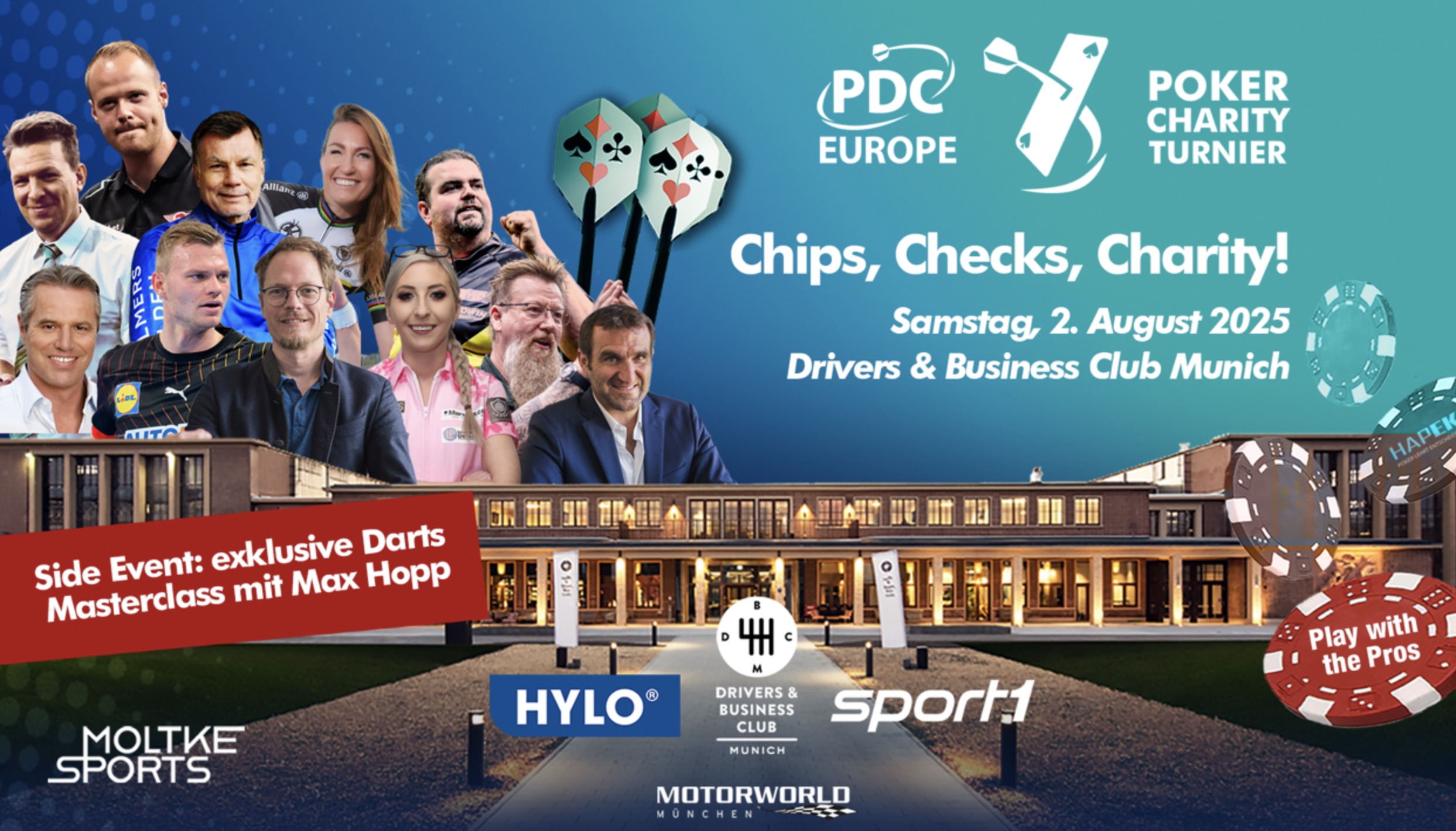 Darts meets Poker #2 - Chips, Checks, Charity in München! - Hochgepokert