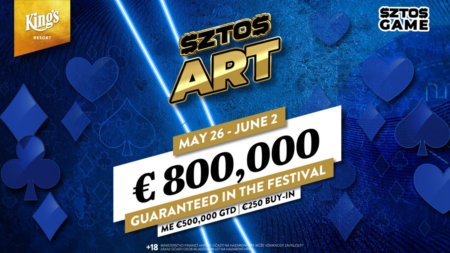 €72.750 winken dem Sieger des $ZTO$ ART Main Event im King’s!