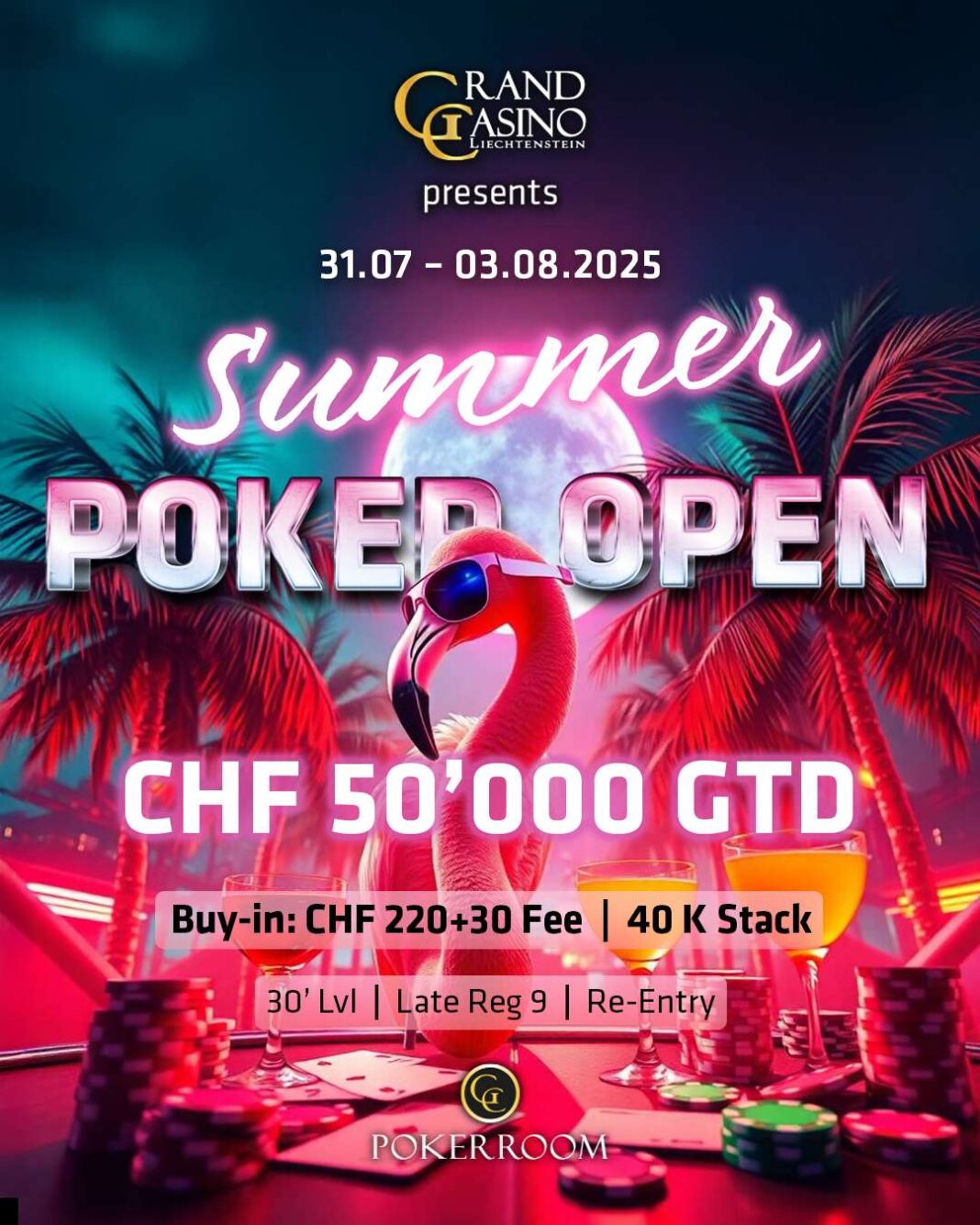 GC Pokerroom - 95 Entries zum Start der Summer Poker Open!