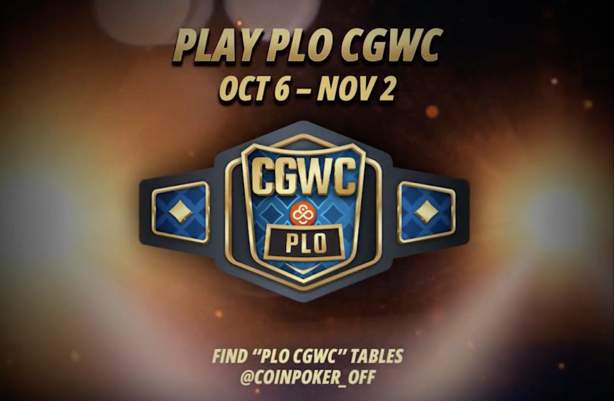 Die Cash Game World Championship kann auch PLO! Start im Okt!