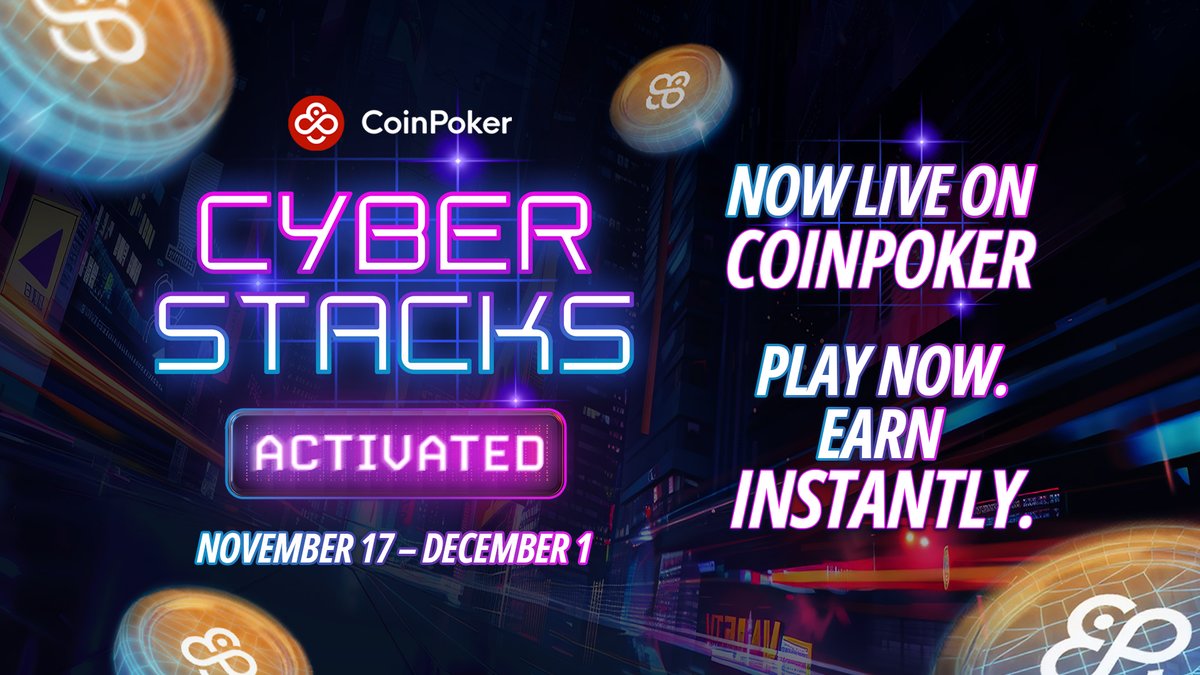 Cyber Stacks activated: 15 Tage 3-fach Added Value auf CoinPoker