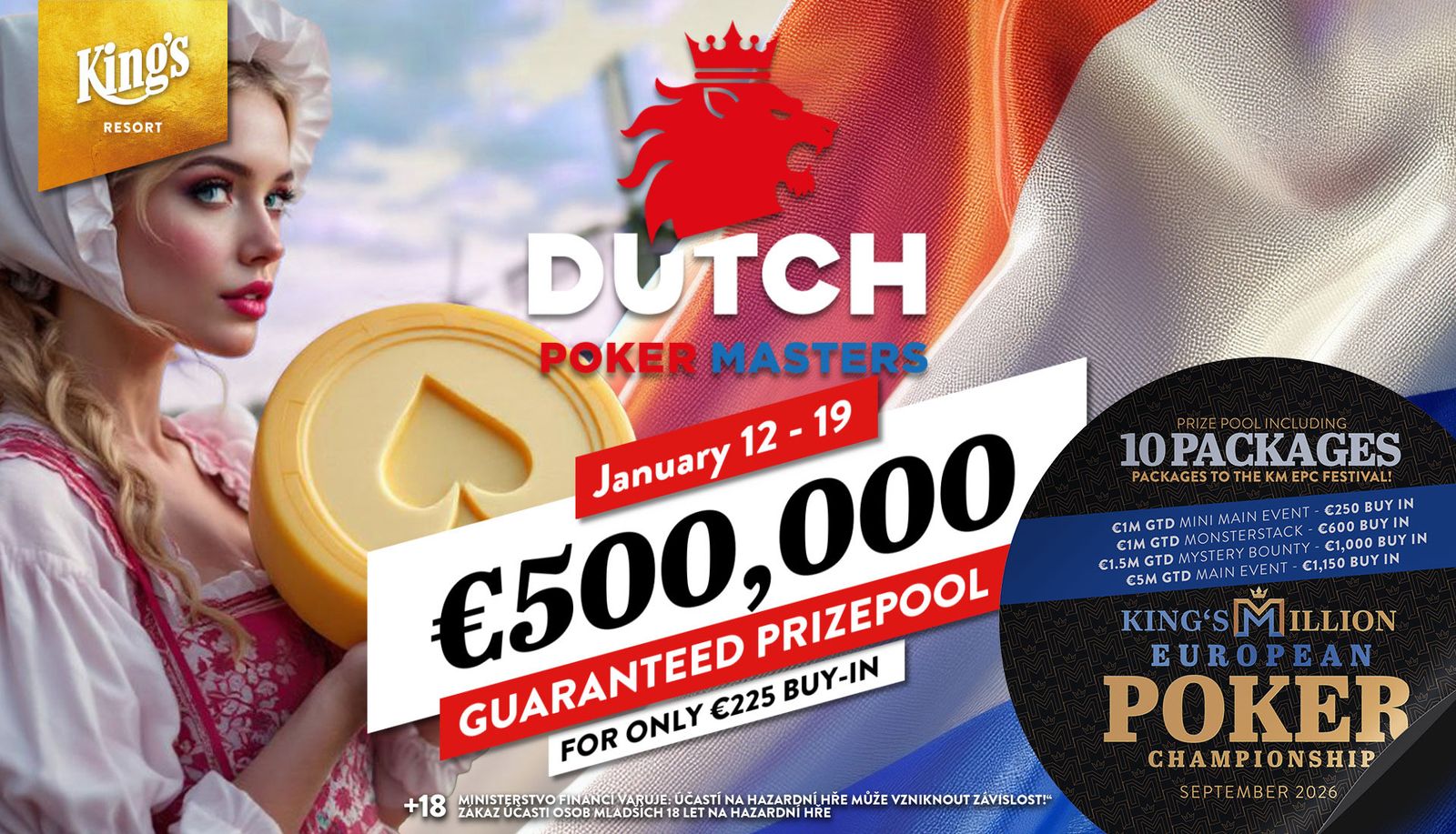 King's: Dutch Poker Masters Main Event erreicht 220 Entries - Hochgepokert