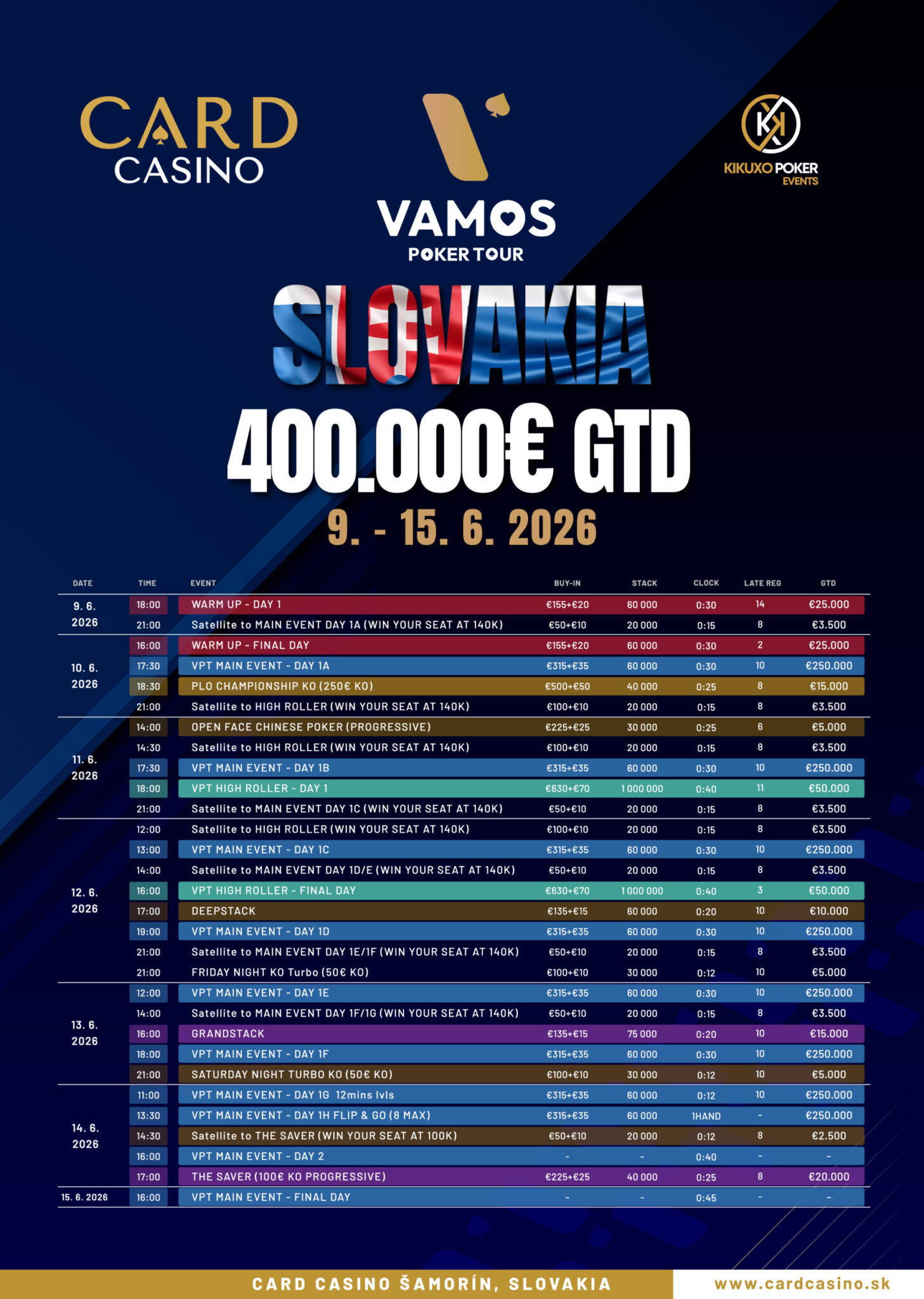 Card Casino SK - Finale des €350 Vamos Poker Tour Main Event!