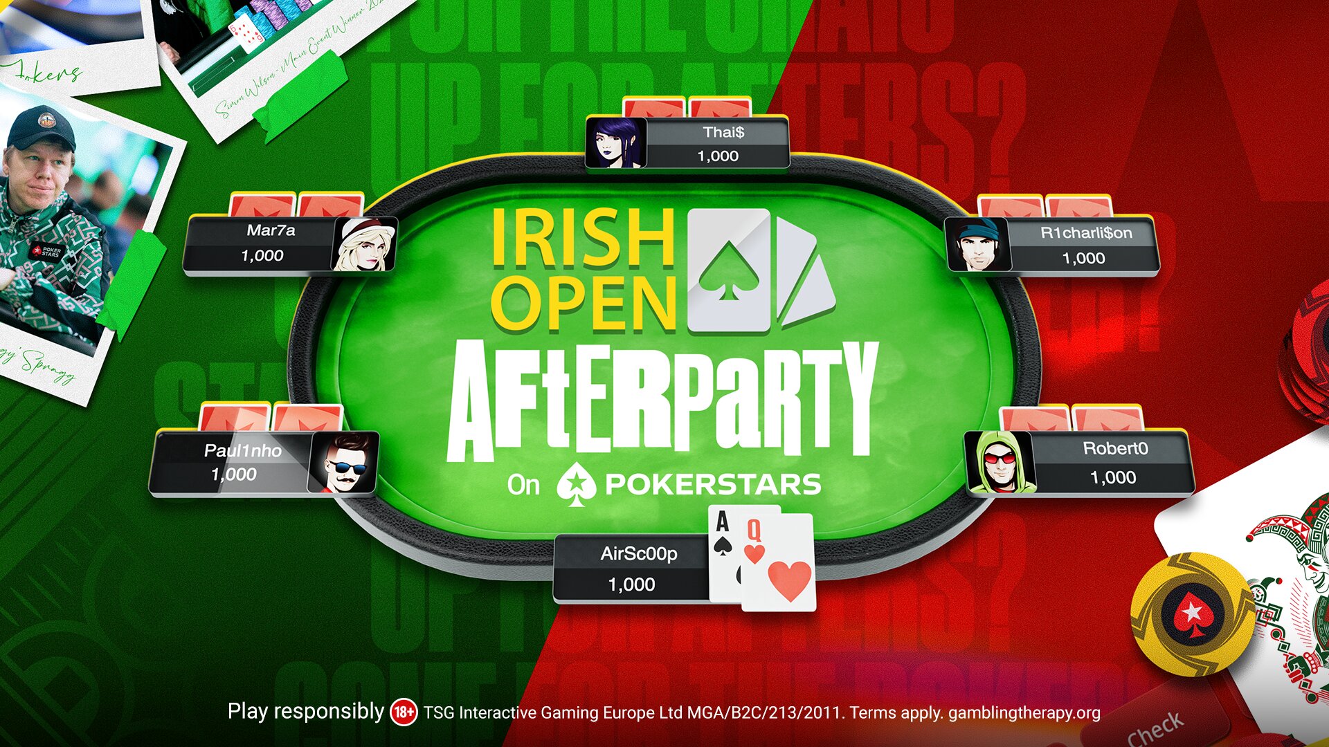 Über $3 Mio. Garantie bei der Irish Open Afterparty auf PokerStars!