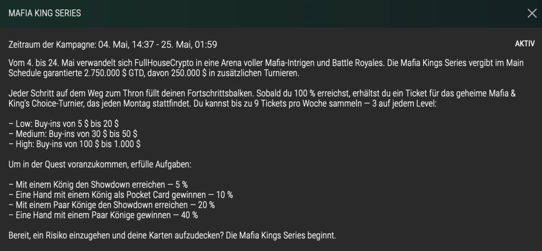 $2.750.000 Mafia Kings Series - $10 Geschenk für die Famiglia